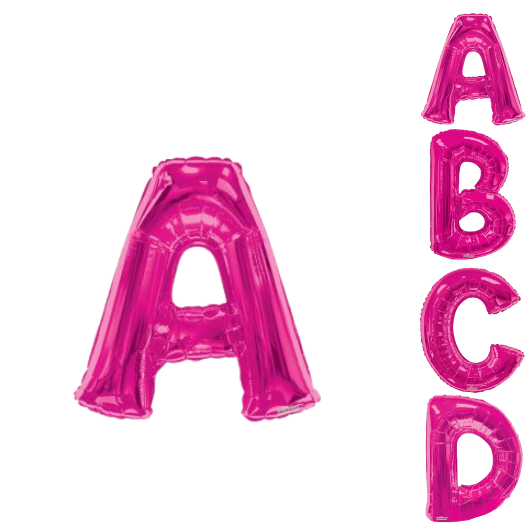 34in Hot Pink Foil Letter Balloon| Party Stop
