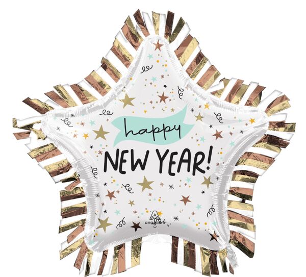 28" NOON YEAR STAR SHAPED FOIL BALLOON| Party Stop