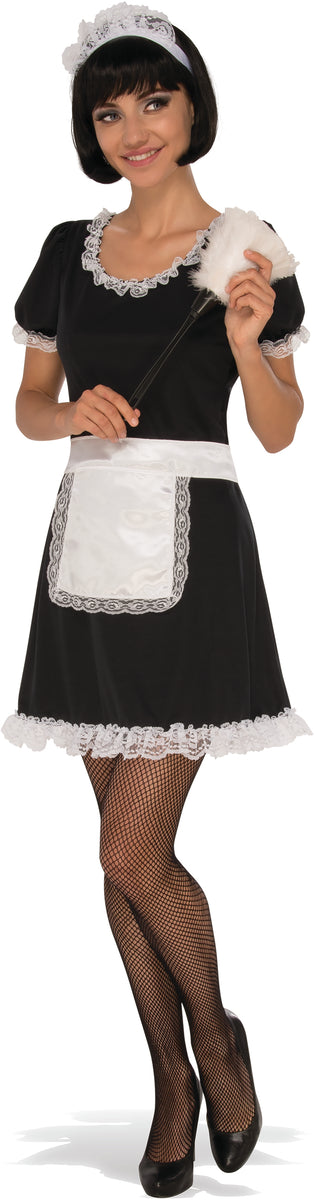Saucy Maid Adult Costume – Dress, Apron & Headpiece| Party Stop