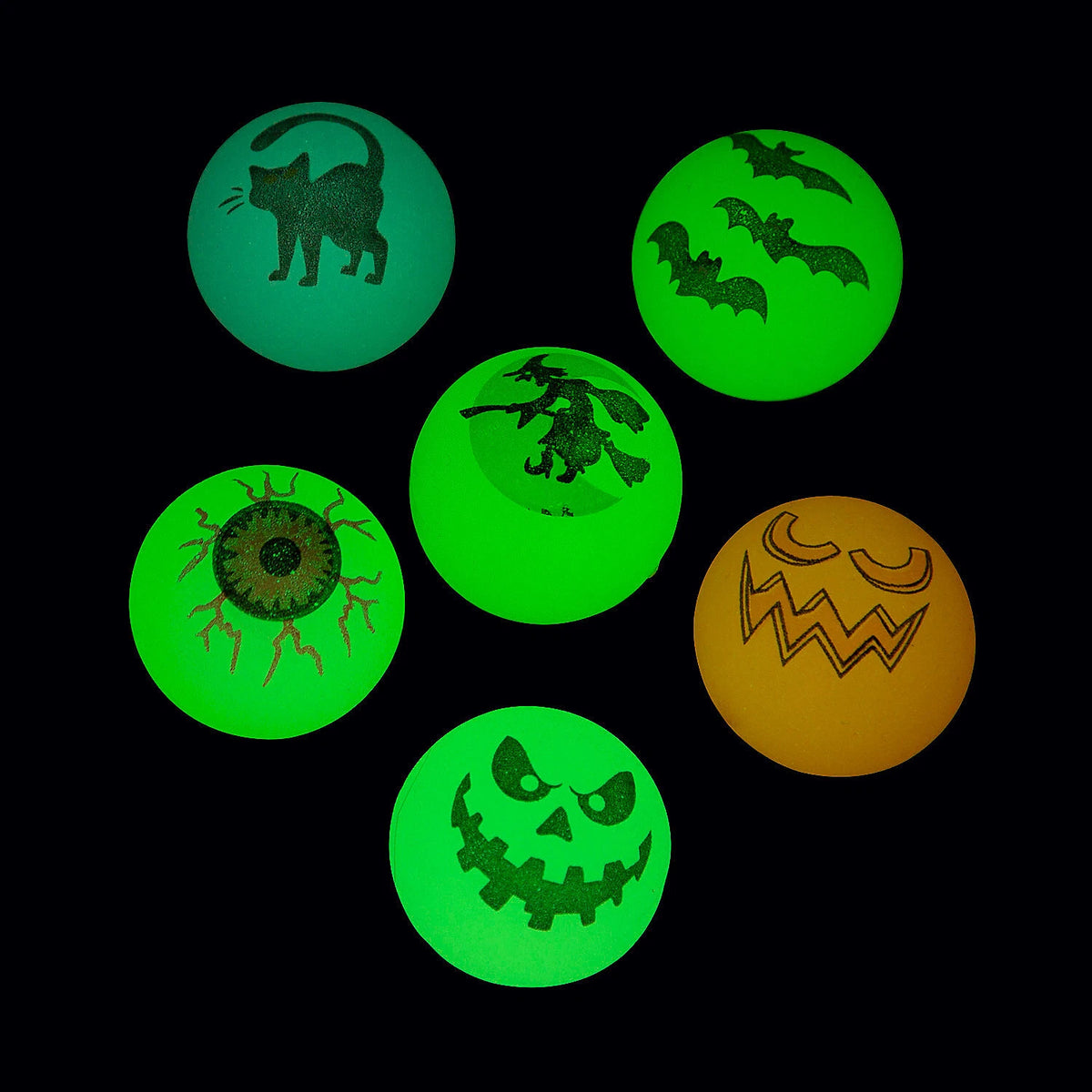 Glow In The Dark Halloween Bouncing Balls 6 ct.| Party Stop