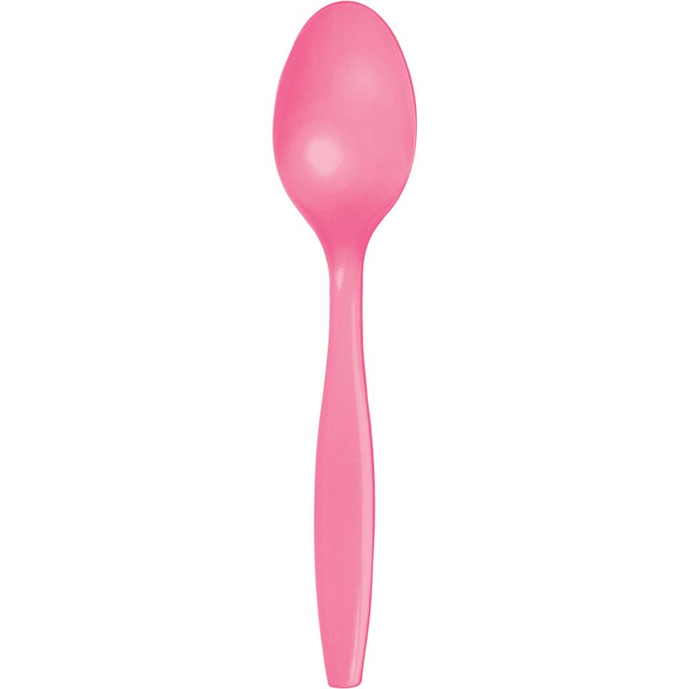 Candy Pink Spoons 24 ct. | Party Stop