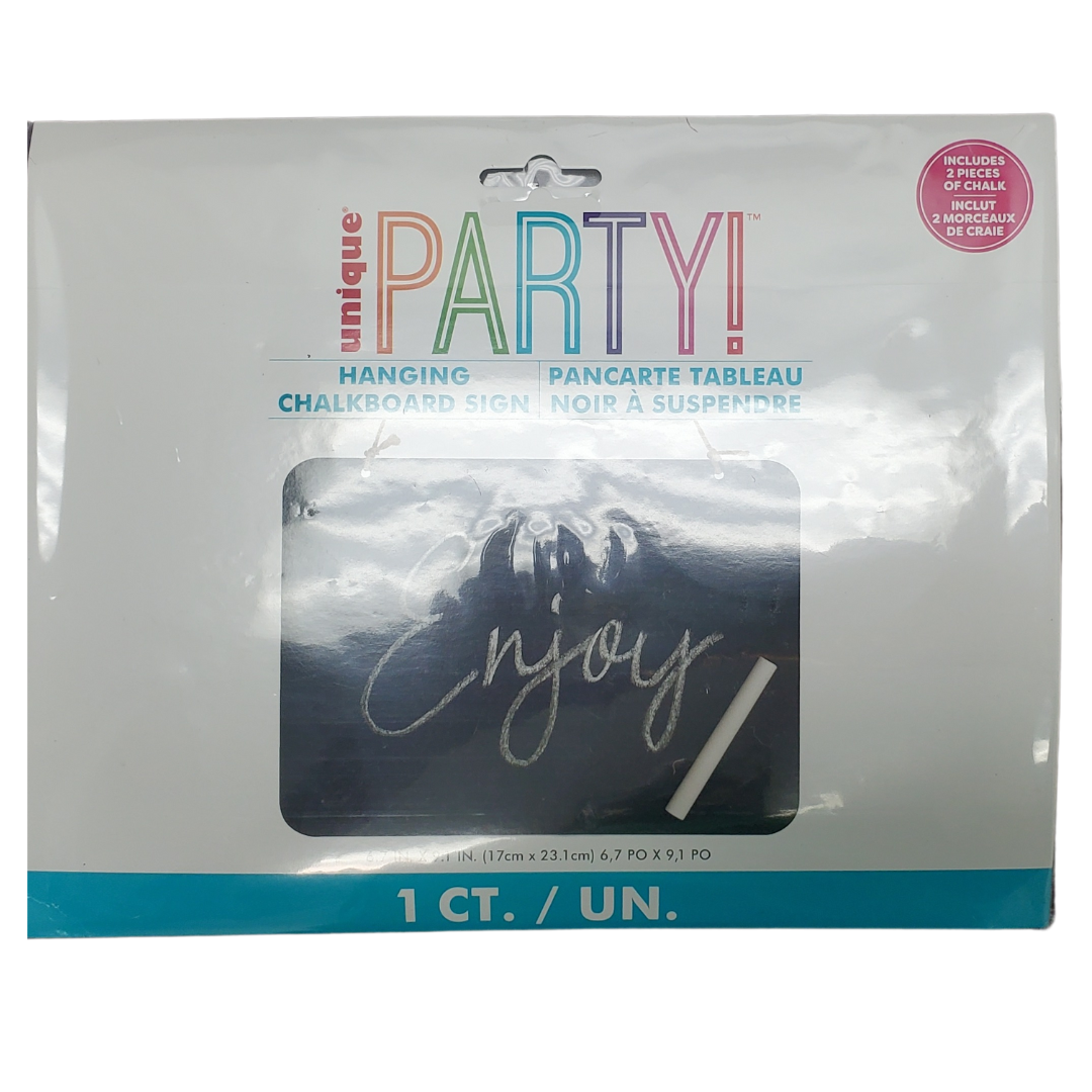 Hanging Chalkboard Sign| Party Stop
